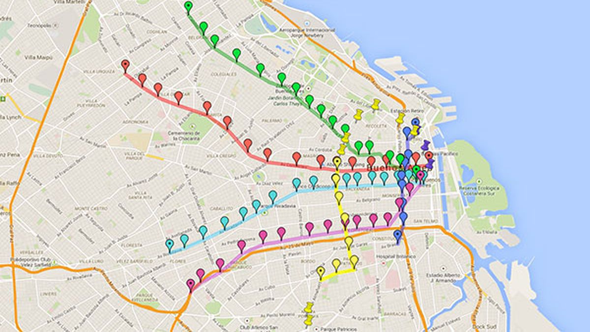 Google Maps incorporó el recorrido de los subtes porteños