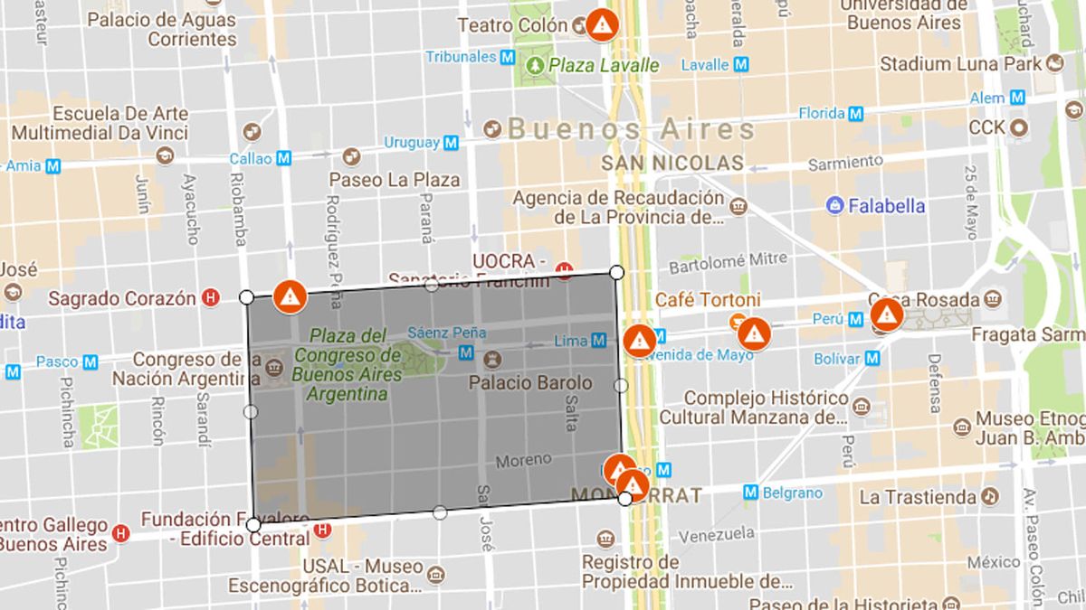 Mapa | Así son los cortes y el operativo por la movilización de las mujeres