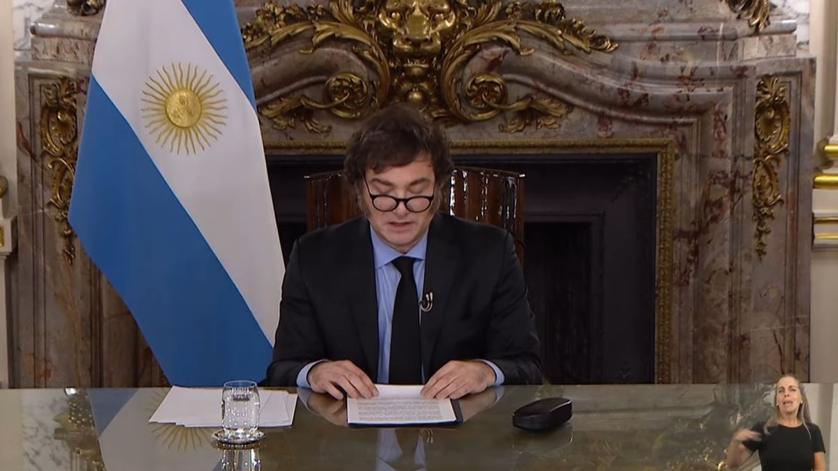 Las 20 definiciones de Javier Milei en el mensaje por cadena nacional