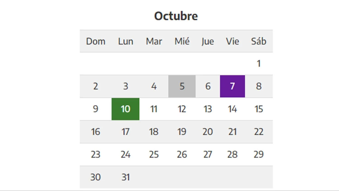 Fin de semana largo en octubre: cuándo y por qué se celebra