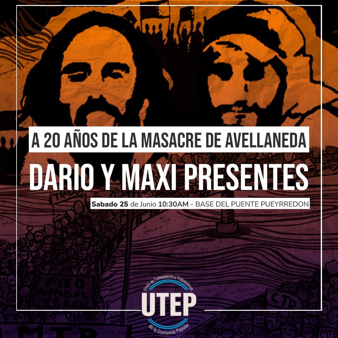 Multitudinaria marcha a 20 años del asesinato de Kosteki y Santillán