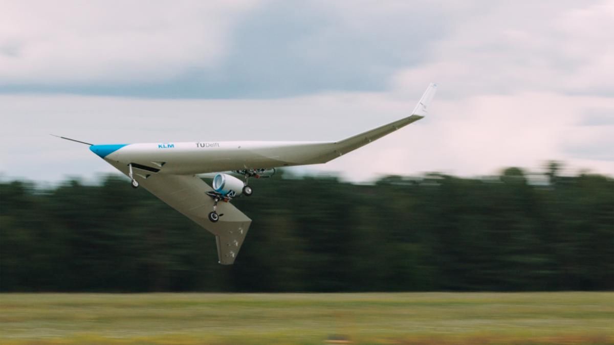 El Flying-V: avión del futuro que llevará pasajeros en las alas