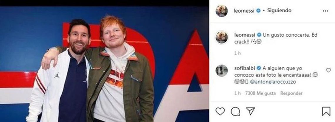 Ed Sheeran le pidió perdón a Antonela Roccuzzo tras su foto con Messi