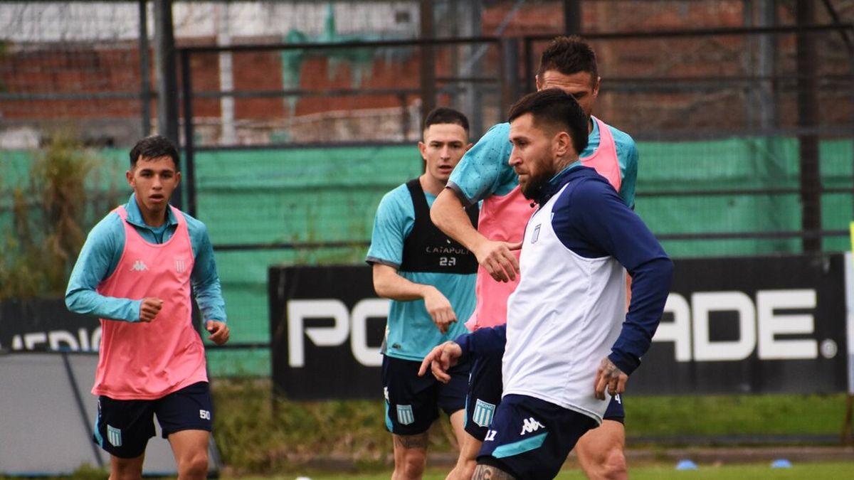 Racing Club: Matías Rojas y Gonzalo Piovi entrenaron a la par