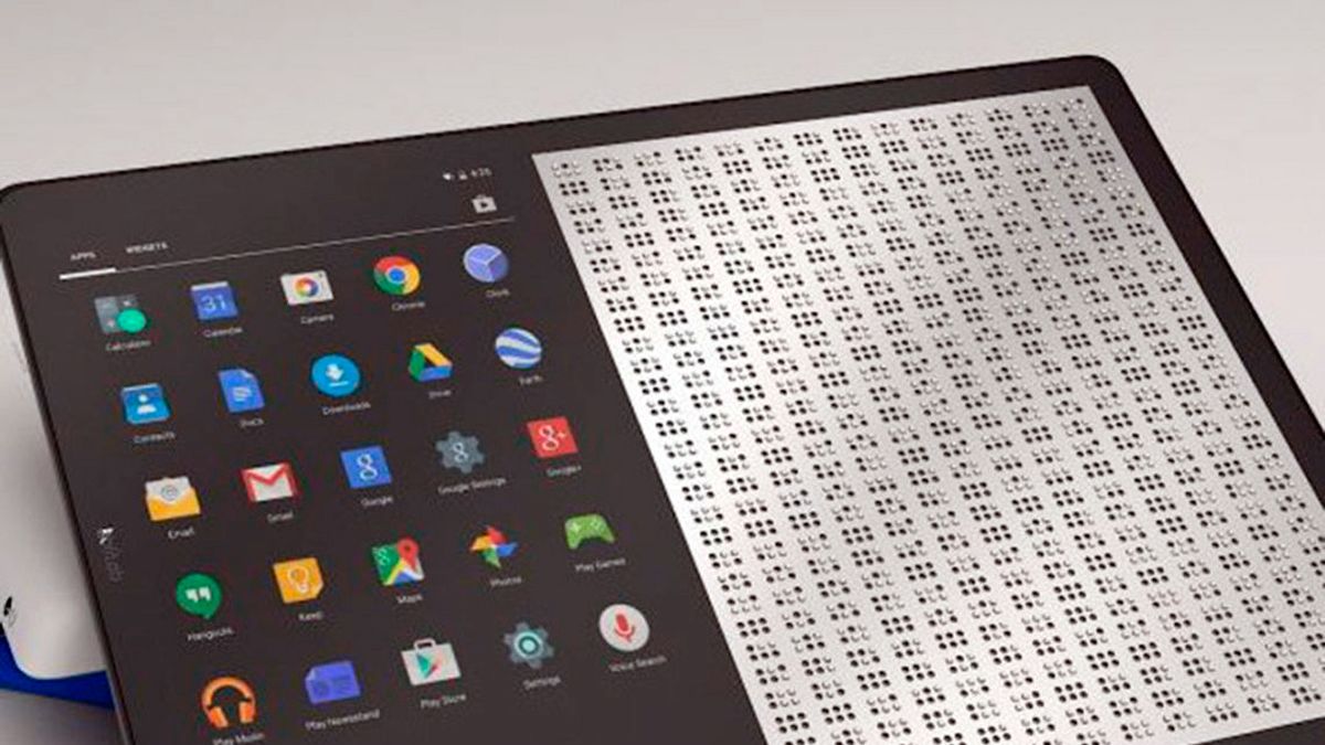 Una tablet que traduce al braille