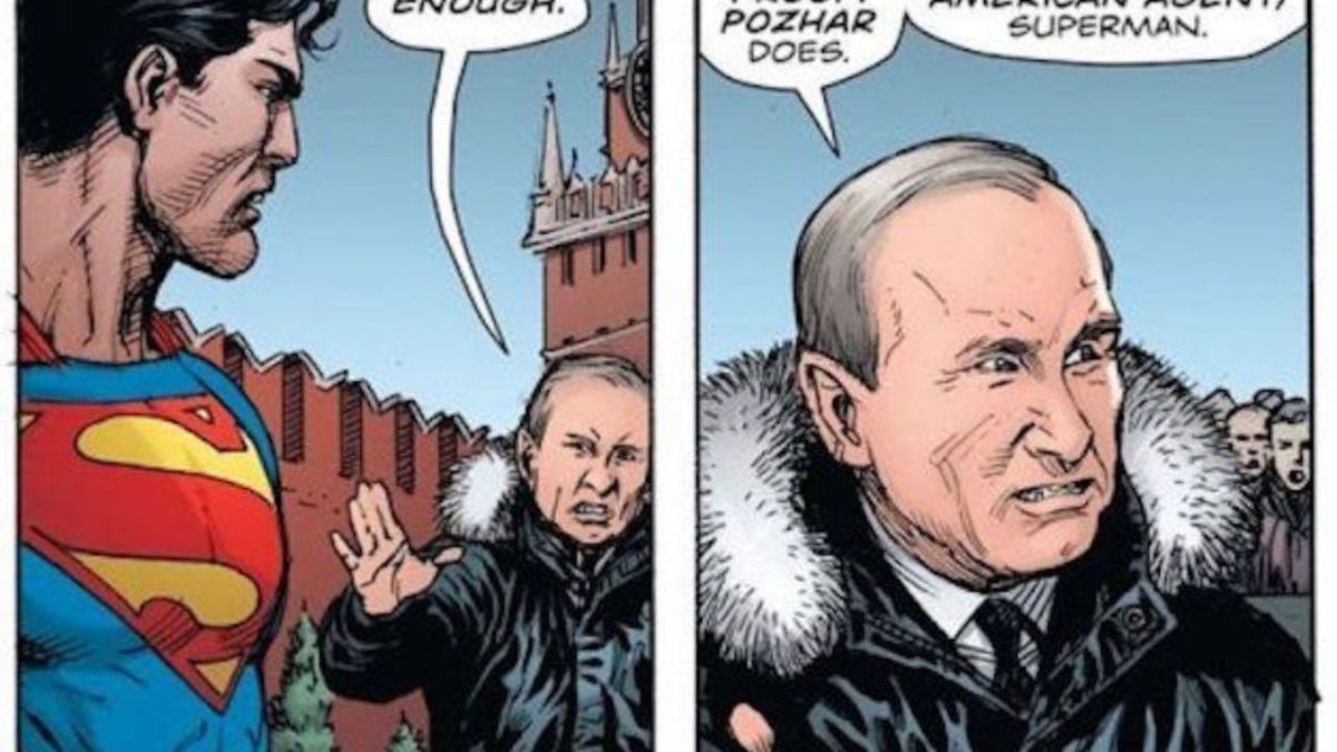 Vladímir Putin es el nuevo adversario de Superman y Liga de la Justicia