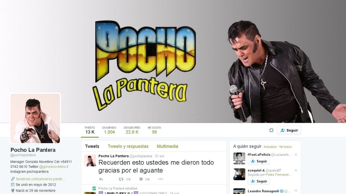 La emotiva despedida de Pocho La Pantera para sus fans