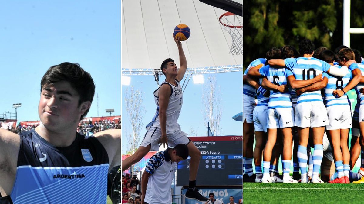Trío de oros para Argentina: lanzamiento de bala, volcadas y rugby seven