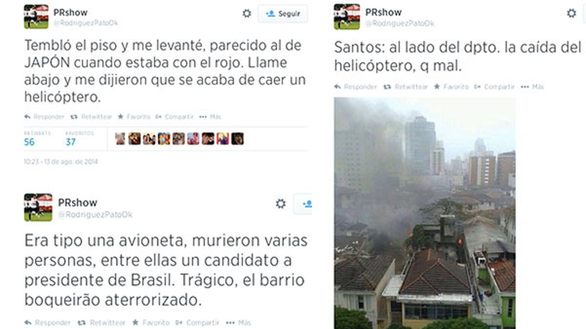 Patito Rodríguez, testigo de la tragedia aérea: Tembló el piso