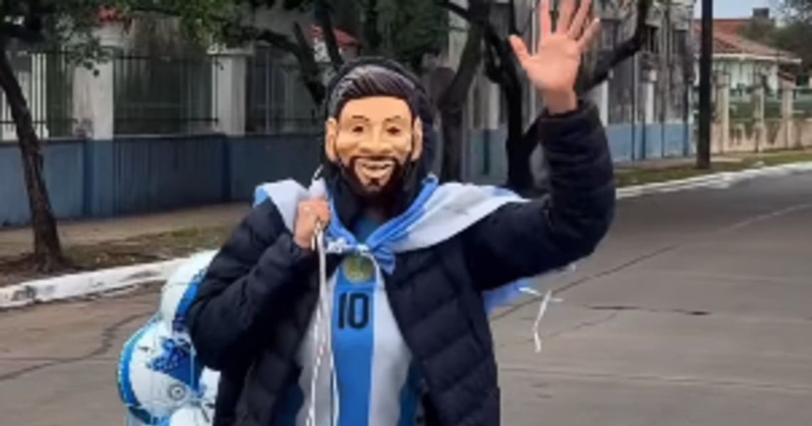 Virginia Gallardo se disfrazó de Messi y bailó en la costanera de ...