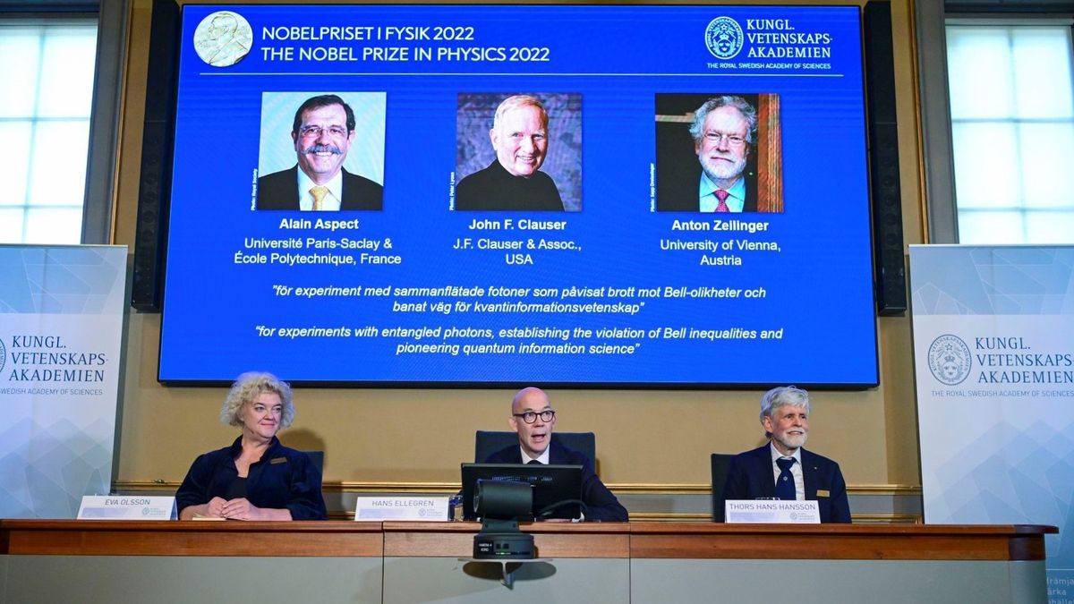 Nobel de Física para Alain Aspect, John Clauser y Anton Zeiling