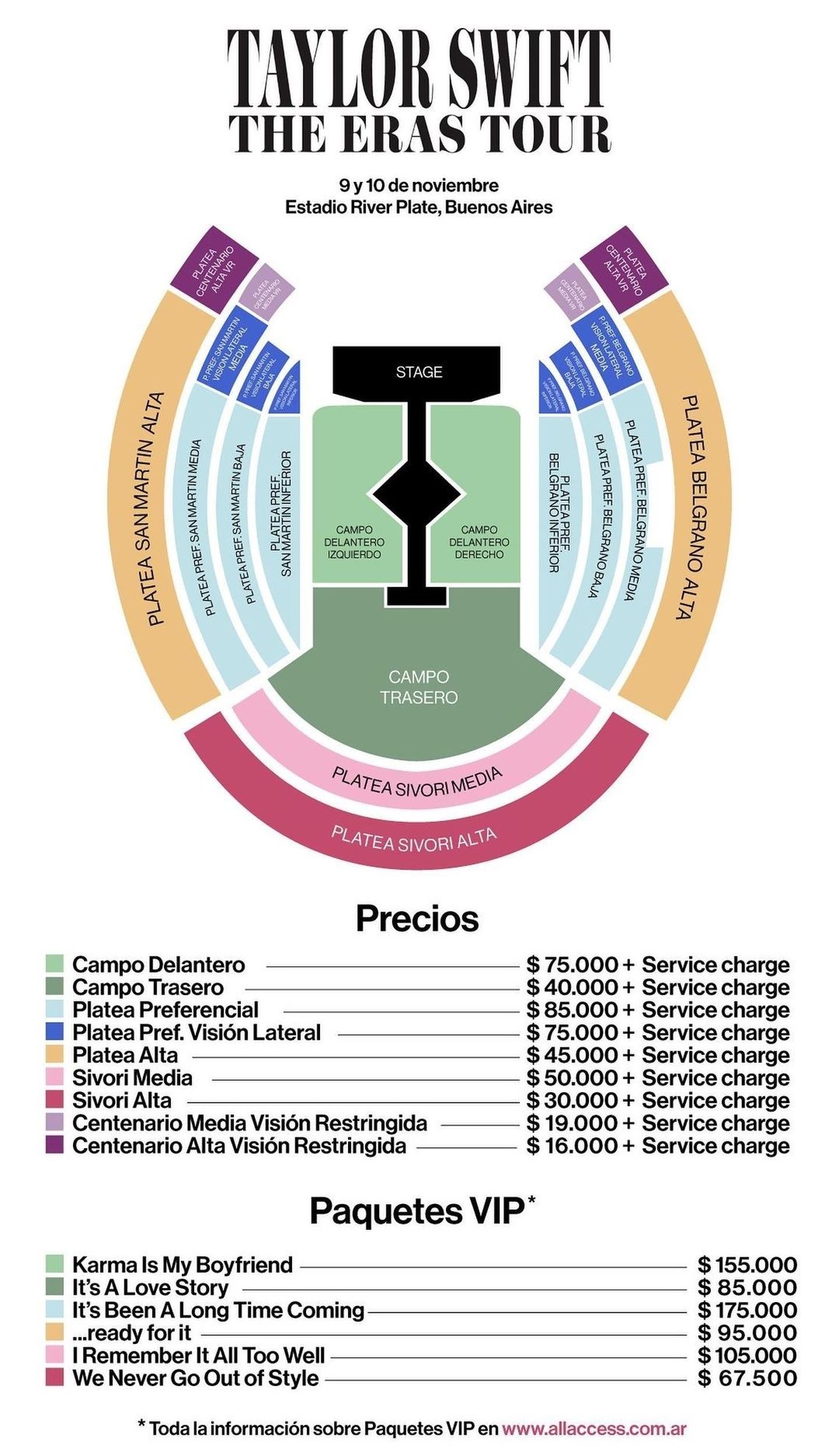 Taylor Swift hará dos shows en River: cuándo salen a la venta las entradas