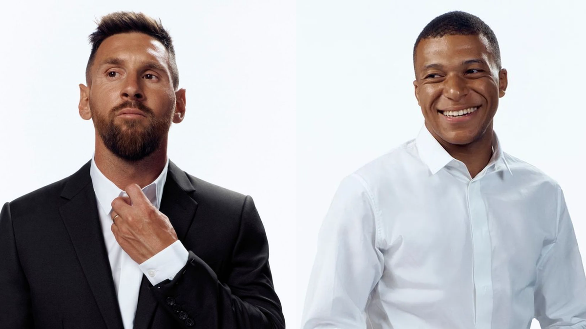 Lionel Messi y Kylian Mbappé unidos por la moda