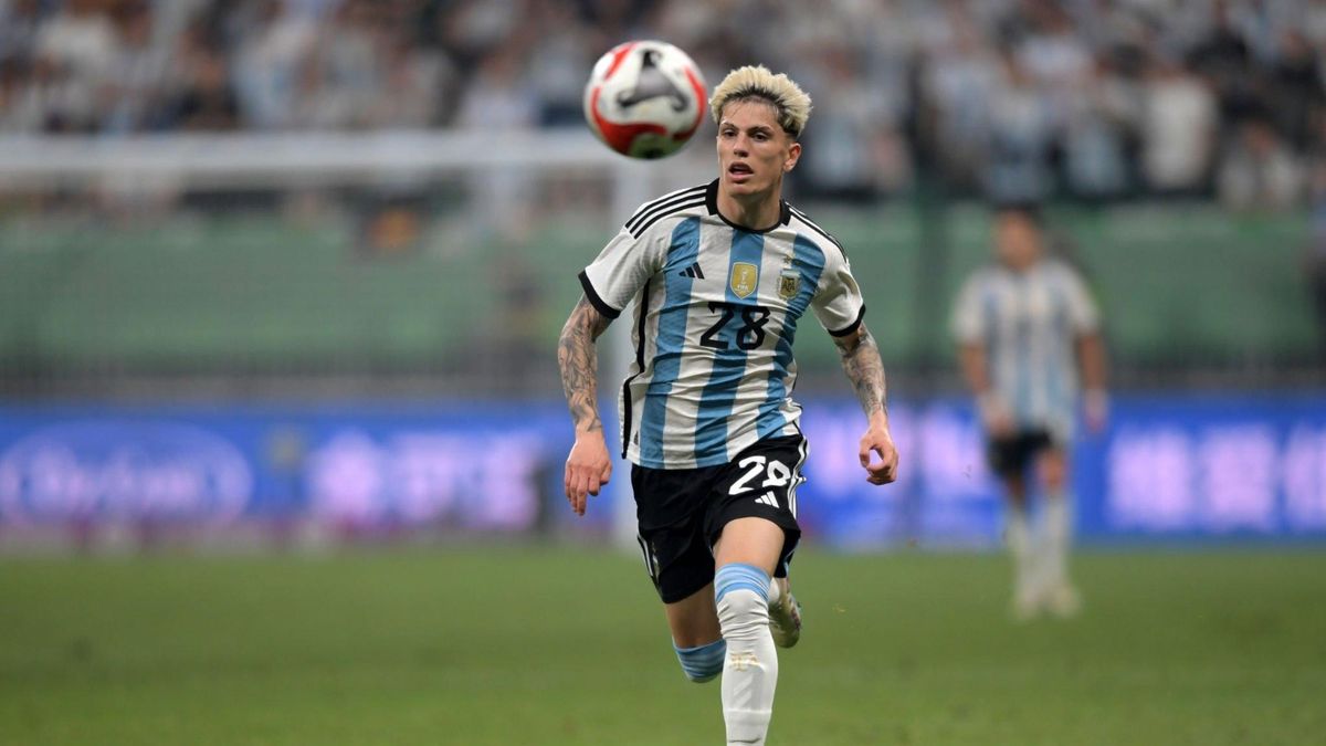 Video: el debut de Alejandro Garnacho en la Selección Argentina