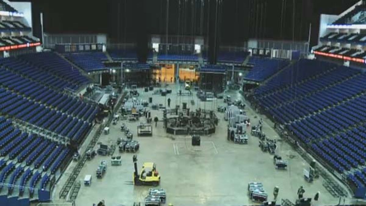 El estadio O2 Arena para el Masters de Londres, armado en un minuto