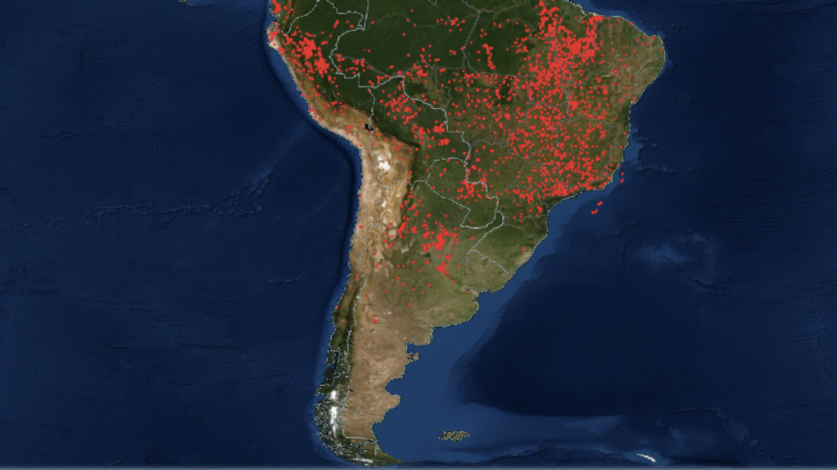 En este mapa de la NASA podés ver todos los incendios del mundo a la vez y es impactante