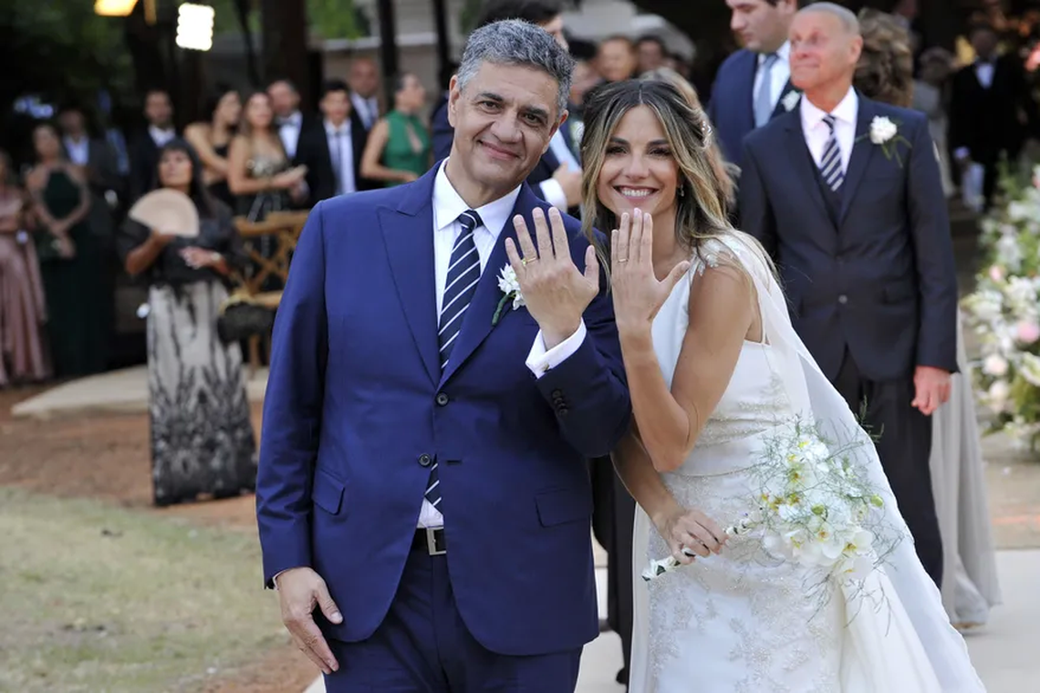 Jorge Macri y María Belén Ludeña se casaron en La Rural